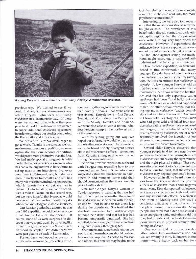The Big Media Blog » Shaman’s Drum: “In Search of Mukhomor, the ...